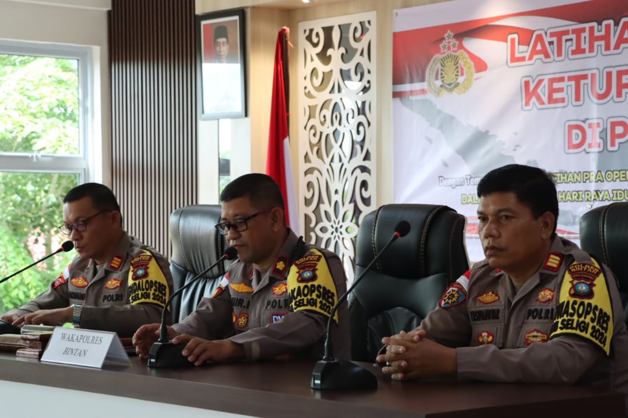 Polres Bintan Laksanakan Latihan Pra Operasi Ketupat Seligi 2024 . | Kabar Daerah Kepulauan Riau